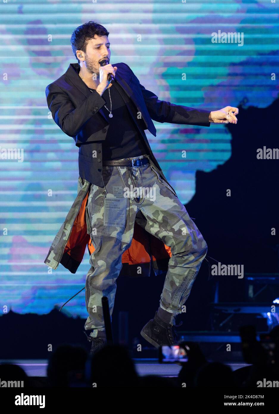 MIAMI, FL-OCT 1: Sebastian Yatra performs on stage during “DHARMA” Tour ...