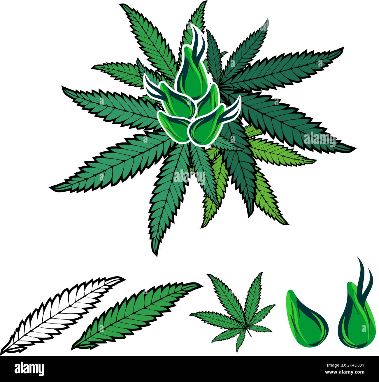Medical cannabis oil marijuana Stock Vector Images - Alamy