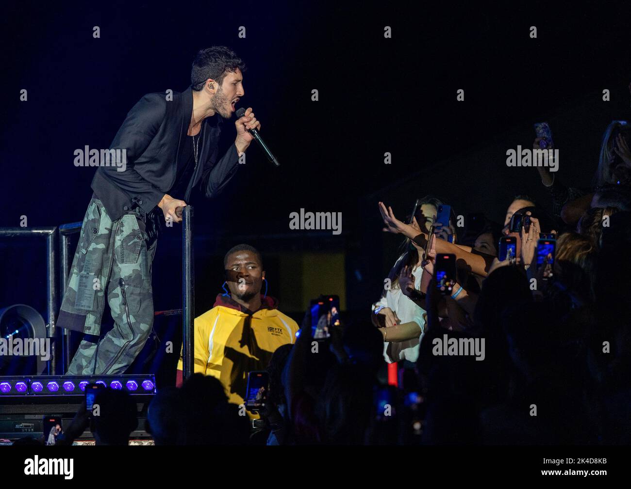 MIAMI, FL-OCT 1: Sebastian Yatra performs on stage during “DHARMA” Tour ...