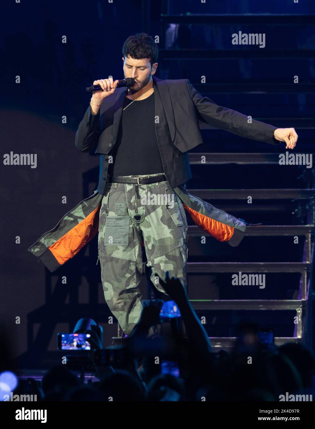 MIAMI, FL-OCT 1: Sebastian Yatra performs on stage during “DHARMA” Tour ...