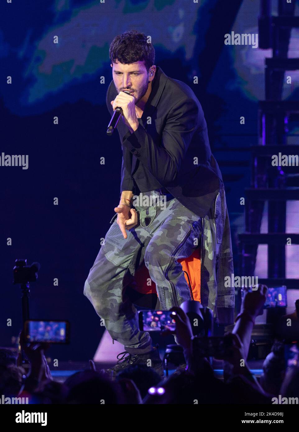 MIAMI, FL-OCT 1: Sebastian Yatra performs on stage during “DHARMA” Tour ...