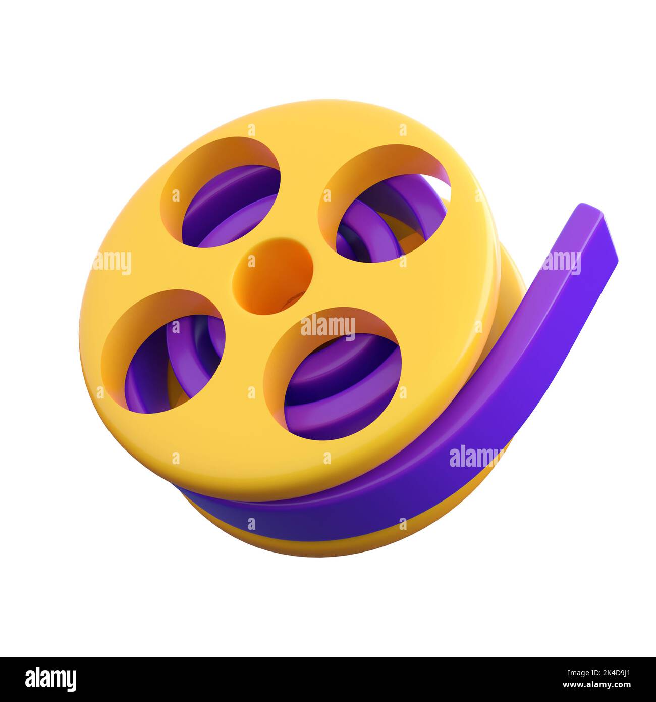 3d film roll. Cinema, movie, entertainment concept in trending cartoon ...