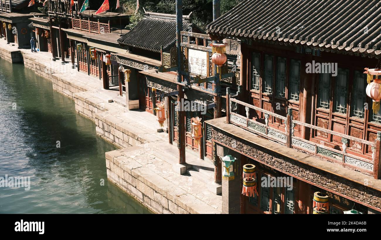 A high angle shot of the Chinese ancient Summer Palace in Beijing ...