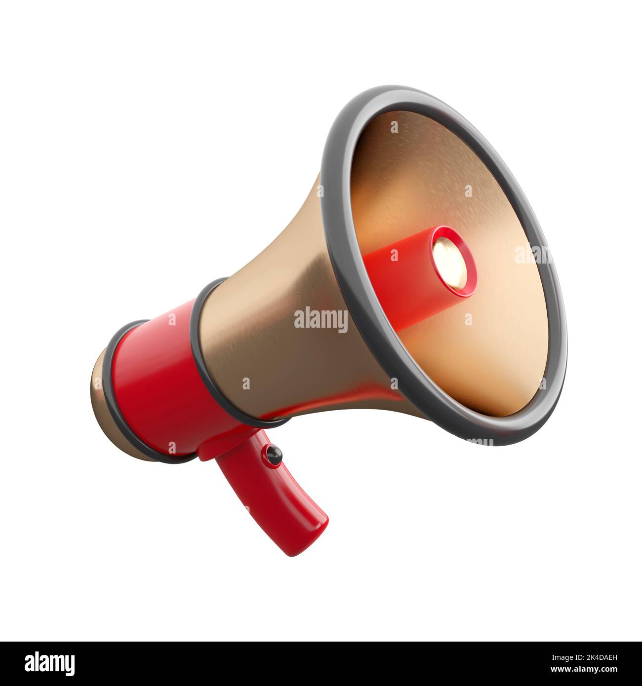 3d megaphone or loudspeaker. Marketing, promotion, announcement or ...