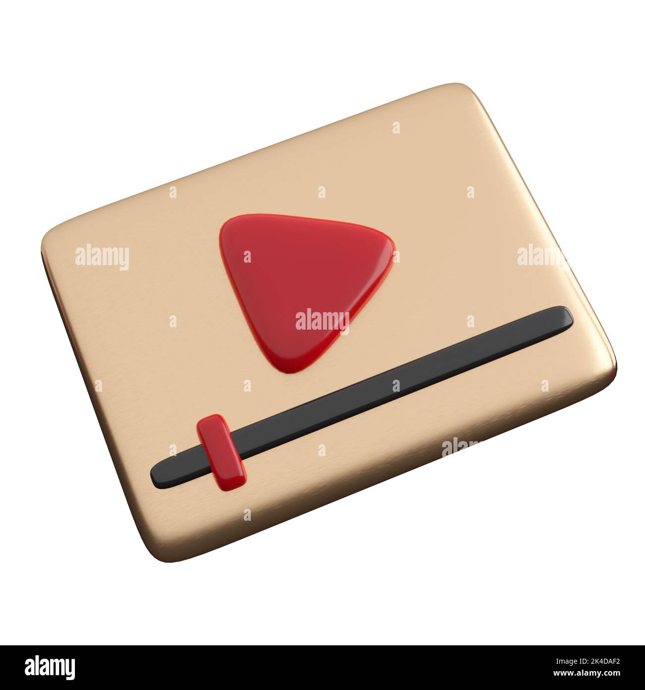3d play video icon with scroll bar. Playing, streaming video, social ...