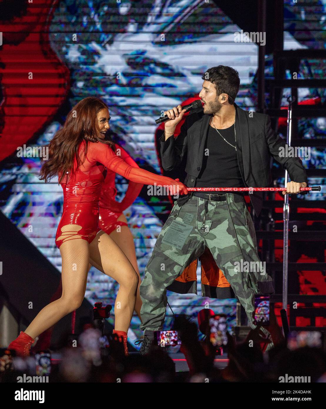 MIAMI, FL-OCT 1: Sebastian Yatra performs on stage during “DHARMA” Tour ...