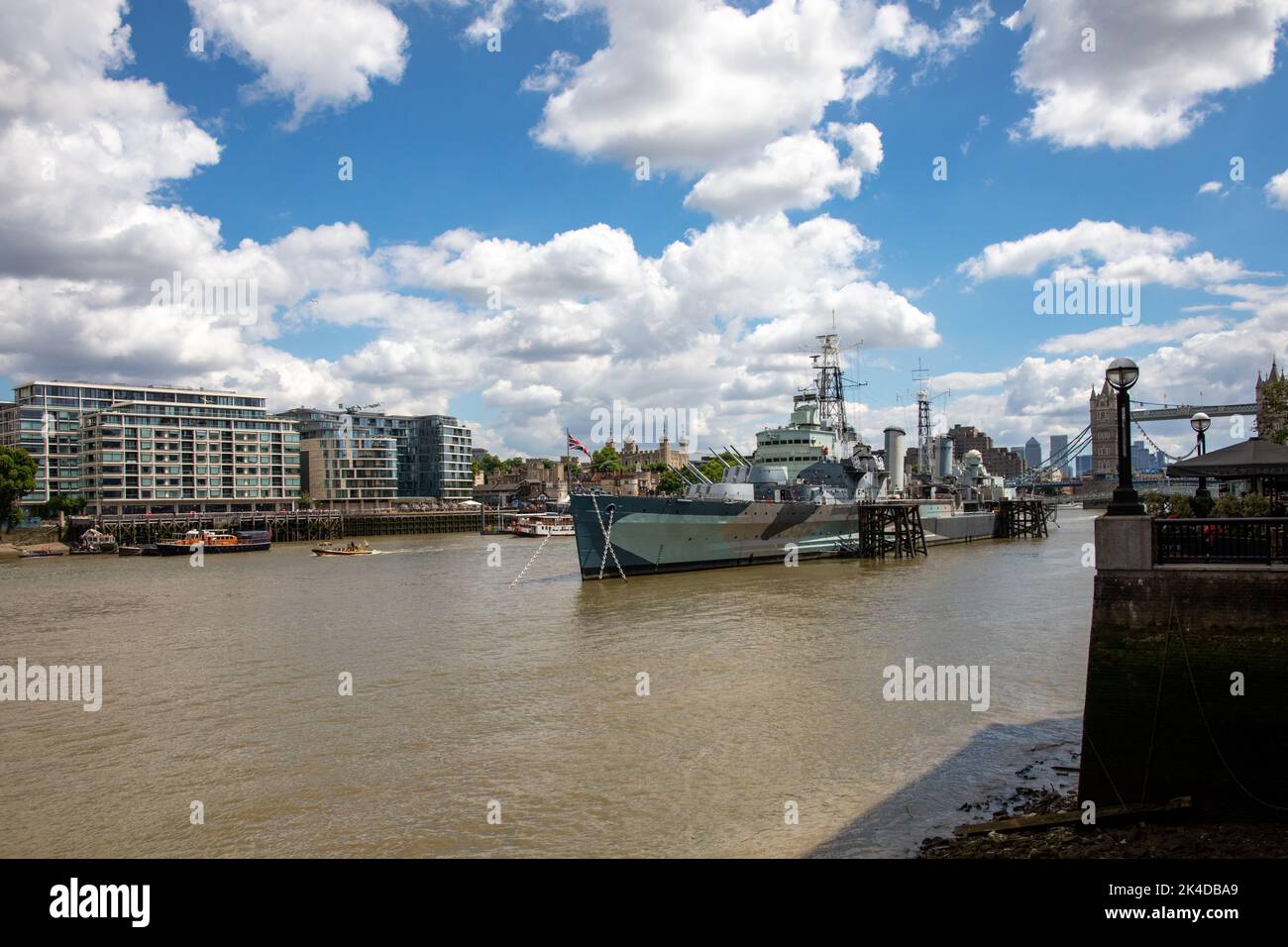 The HMS Belfast, a Town-class light cruiser that was built for the ...