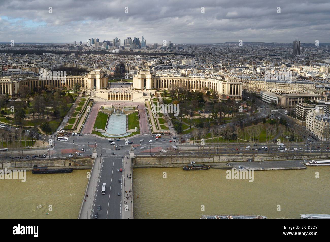 Paris skyline view from Eiffel Tower Stock Photo - Alamy