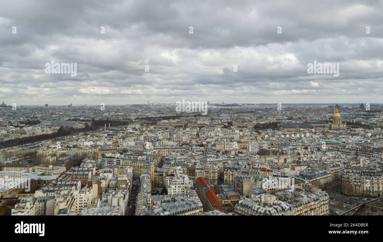 Paris skyline view from Eiffel Tower Stock Photo - Alamy