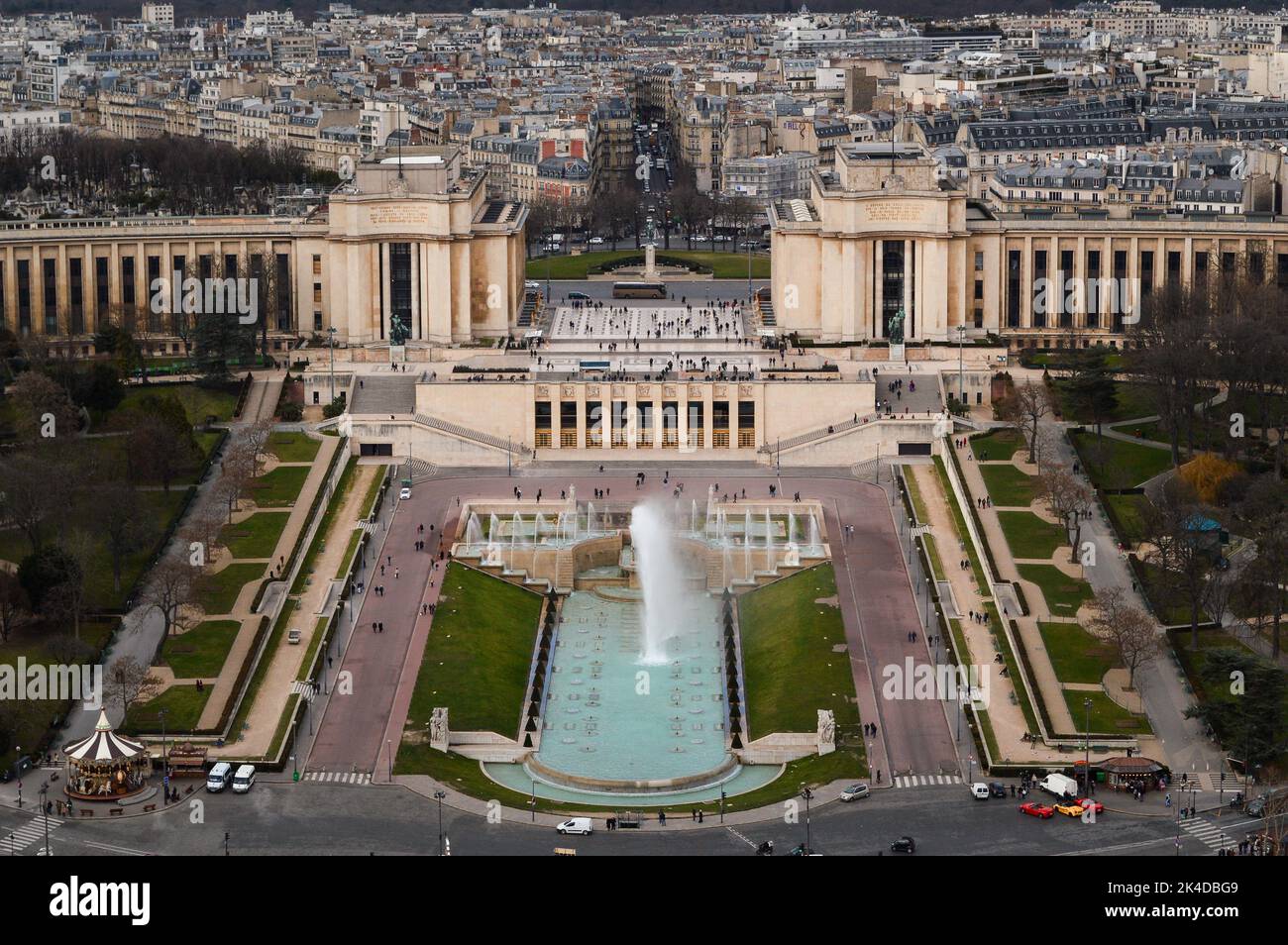 Paris skyline view from Eiffel Tower Stock Photo - Alamy