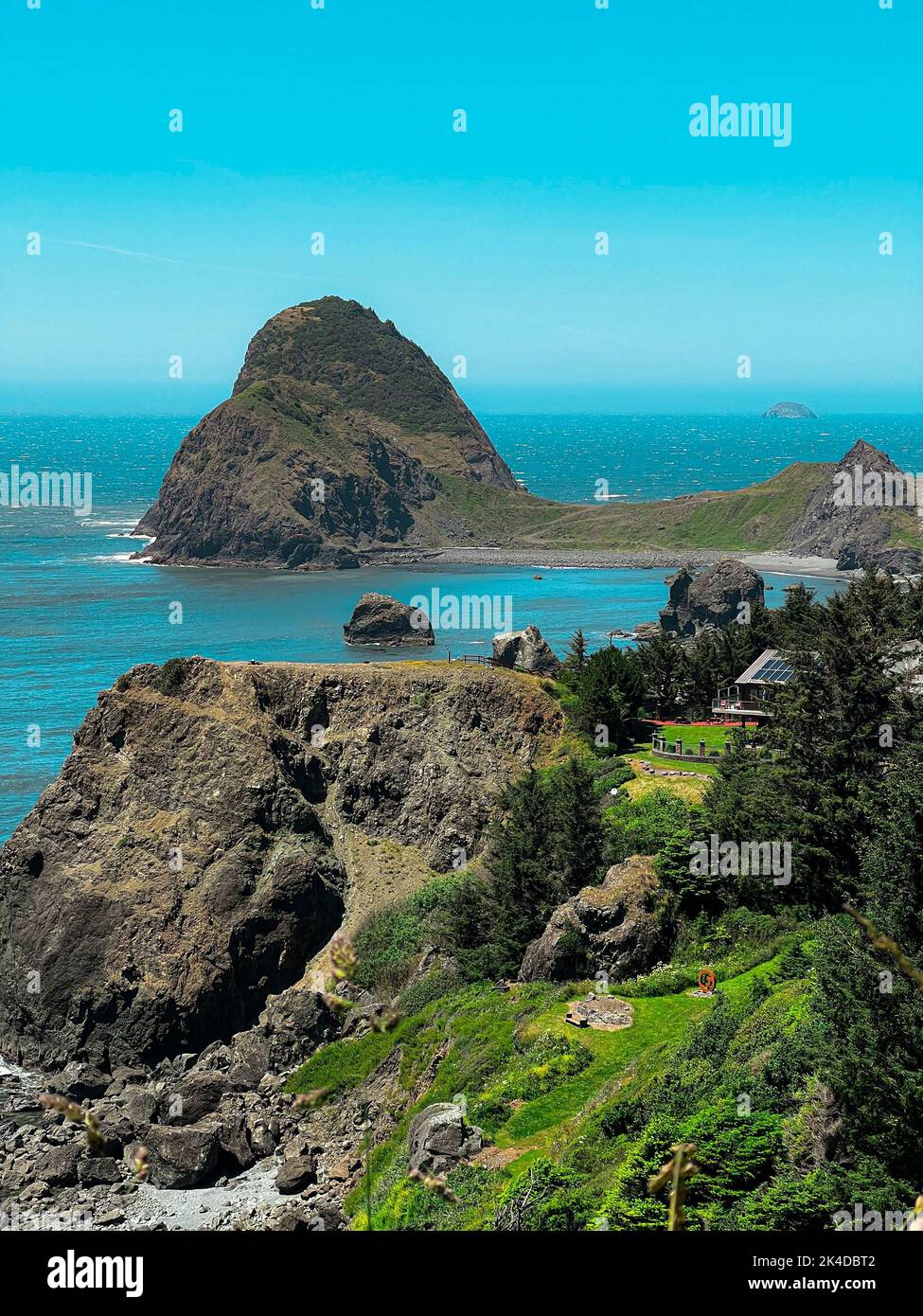 A vertical shot of a rocky coast Stock Photo - Alamy