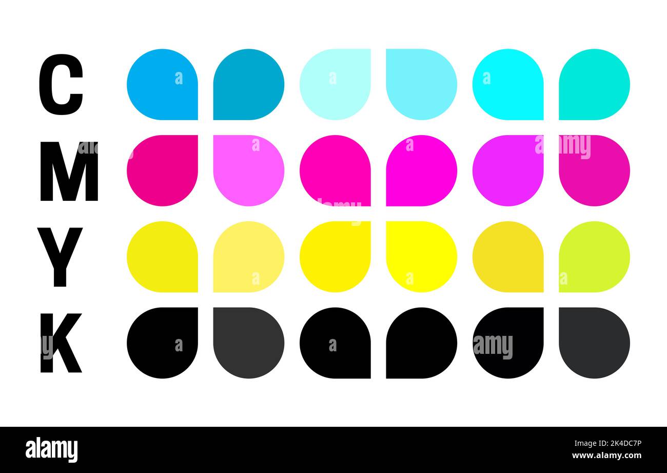 CMYK Color Shades Isolated Stock Vector Image & Art - Alamy
