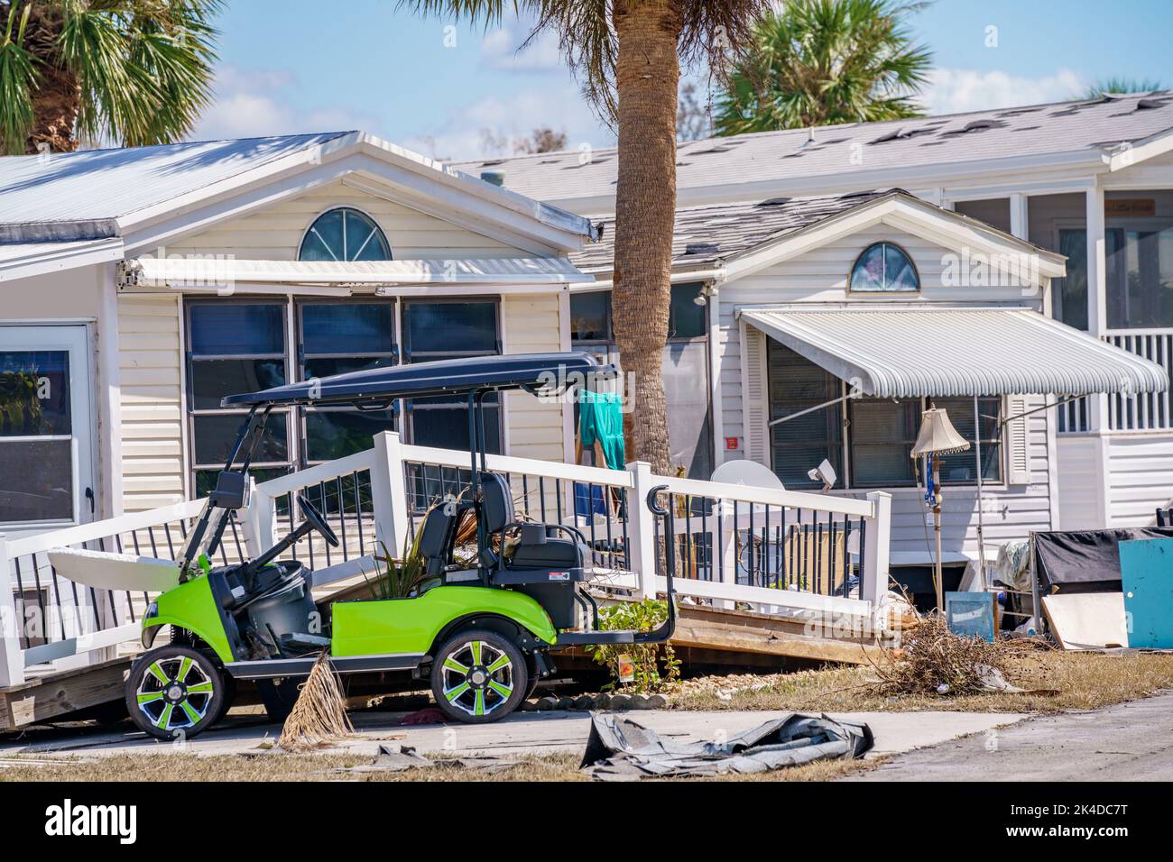 Mobile homes destroyed by Hurricane Ian Fort Myers FL Stock Photo - Alamy