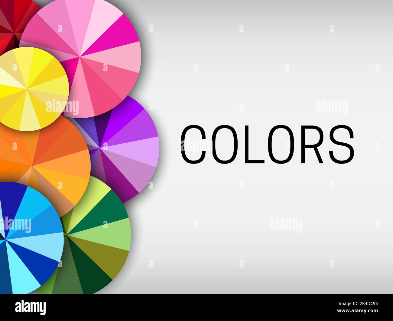 Colors Banner Background Illustration, with Color Wheels in Blue, Red ...