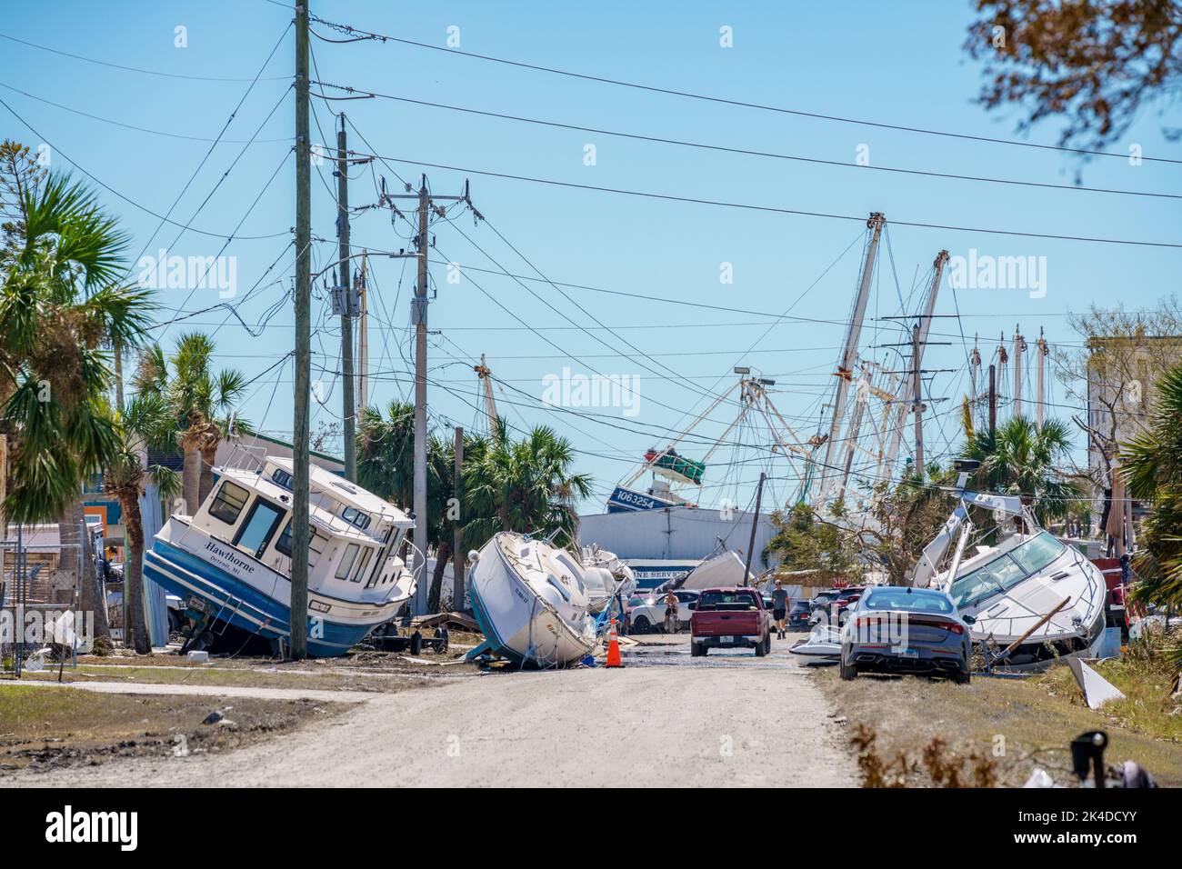 Fort Myers, FL, USA - October 1, 2022: Fort Myers FL scene after ...