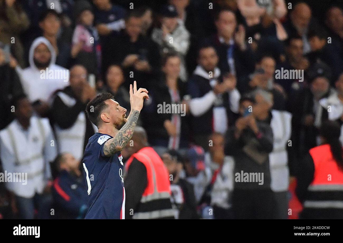PSG's Lionel Messi during the Ligue 1 Uber Eats match between Paris ...
