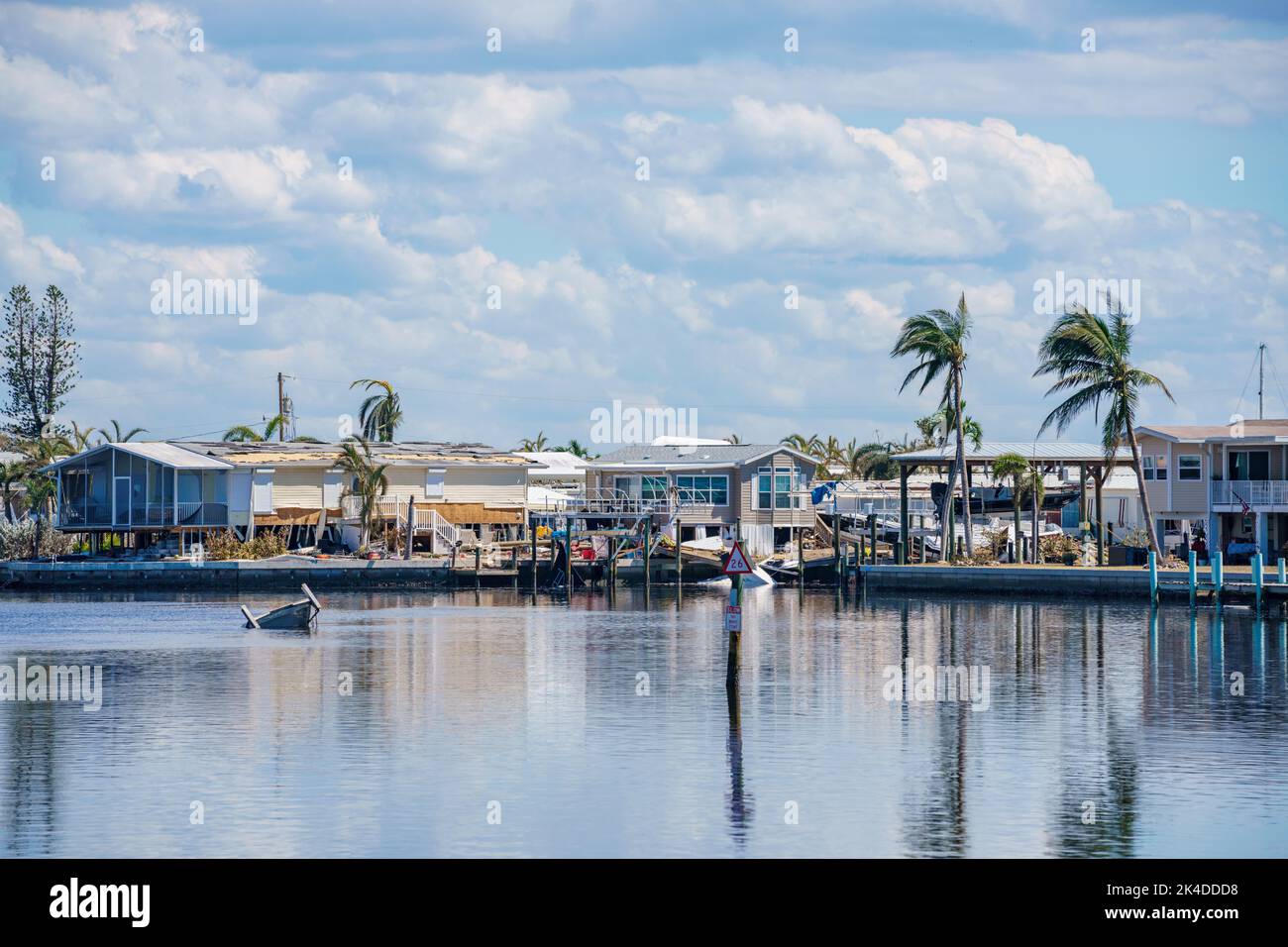Coastal neighborhoods destroyed by Hurricane Ian Fort Myers FL Stock ...