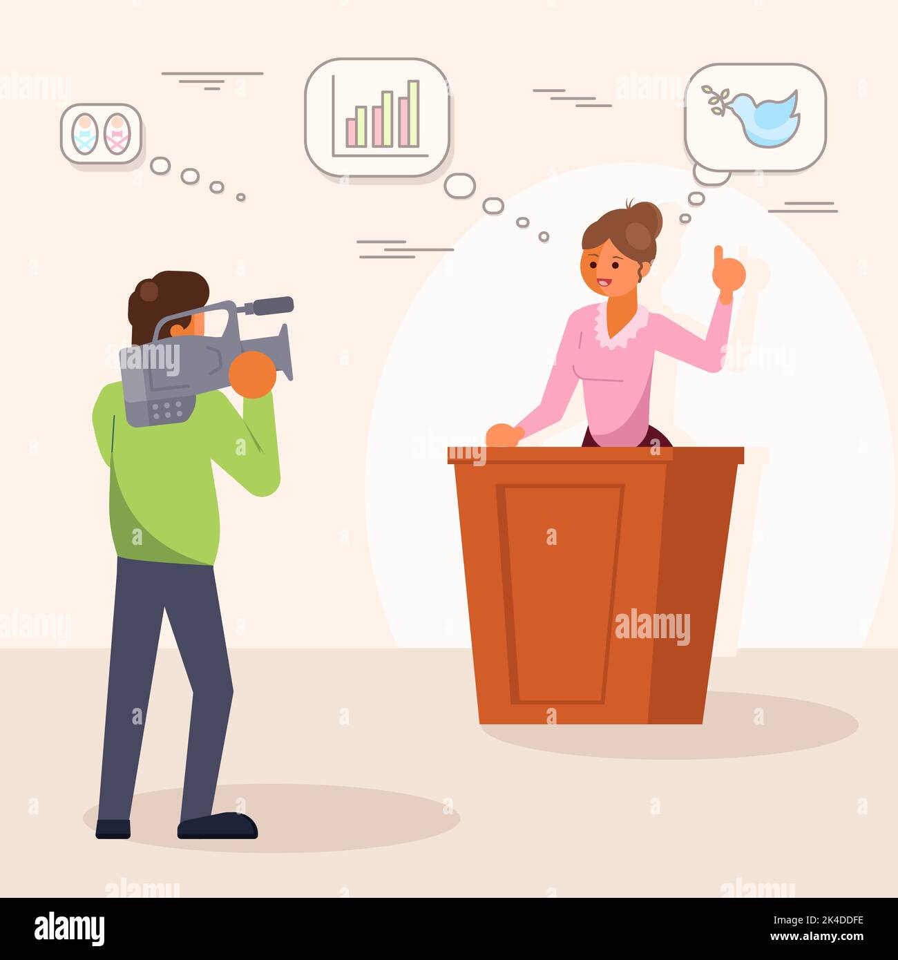 Pre-election campaign concept vector flat style illustration Stock Vector Image & Art - Alamy