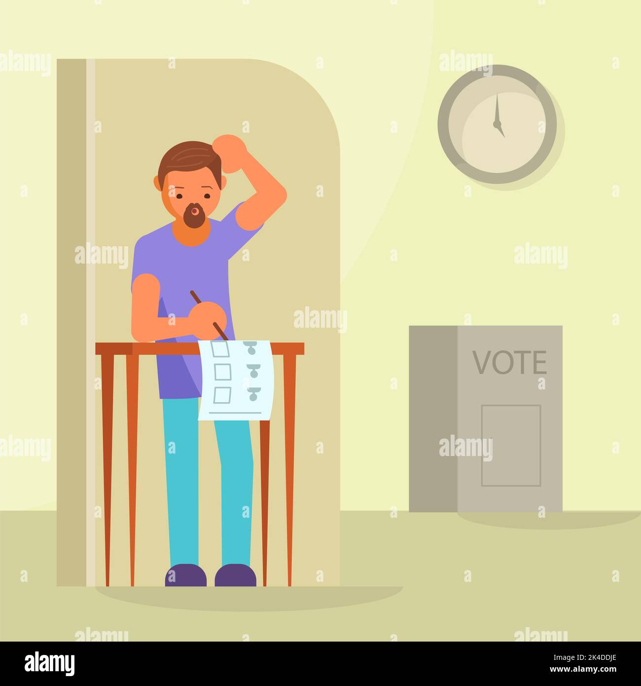 Voting and election concept vector flat illustration Stock Vector Image ...