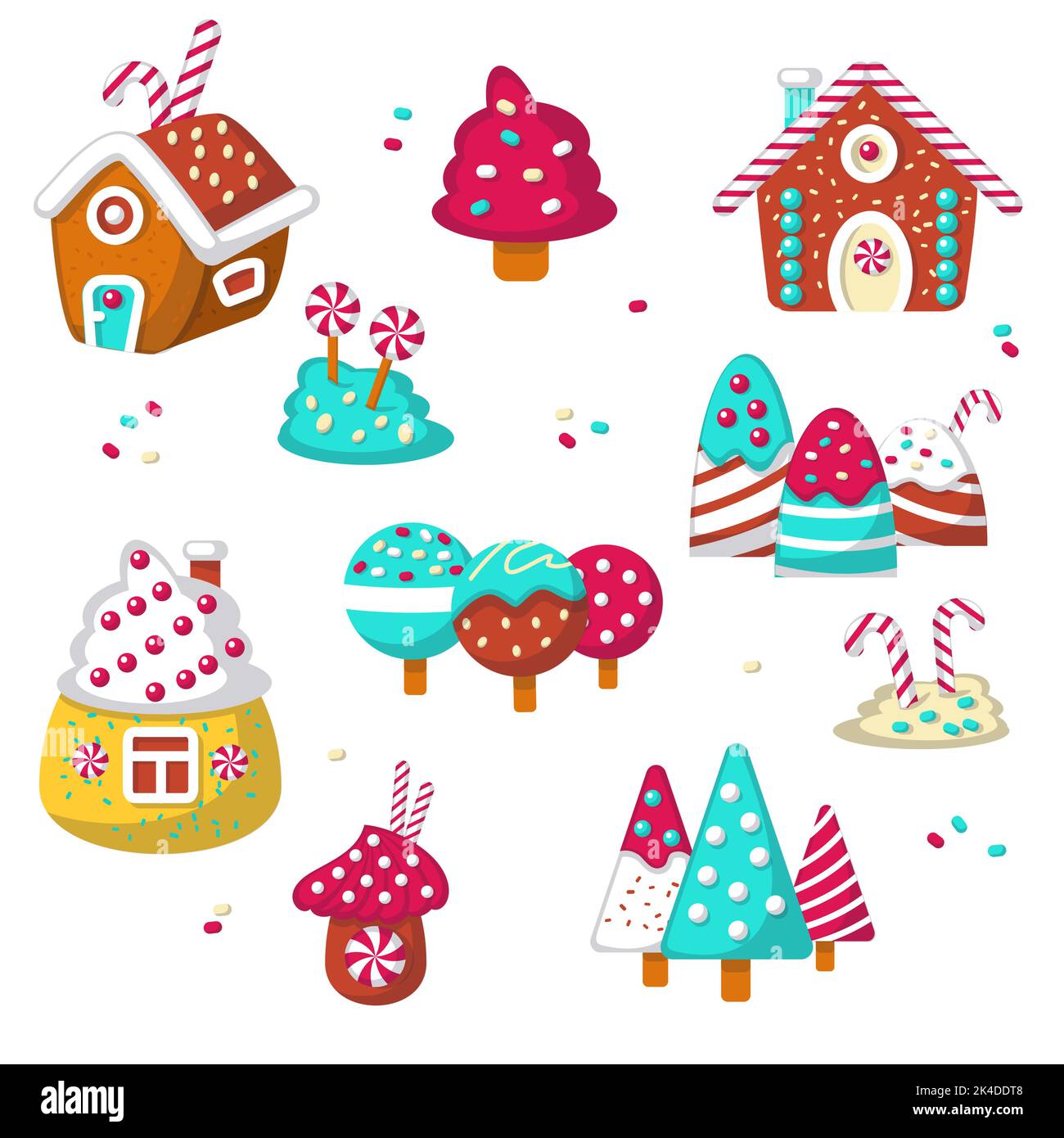 Sweet candy icon set vector isolated illustration Stock Vector Image ...