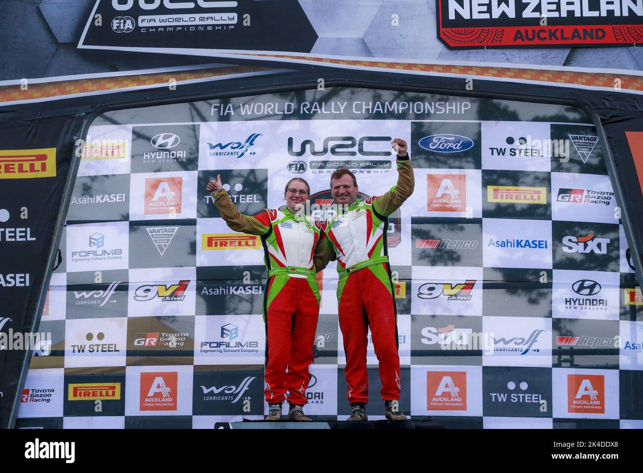 podium, portrait during the Rally New Zealand 2022, 11th round of the ...