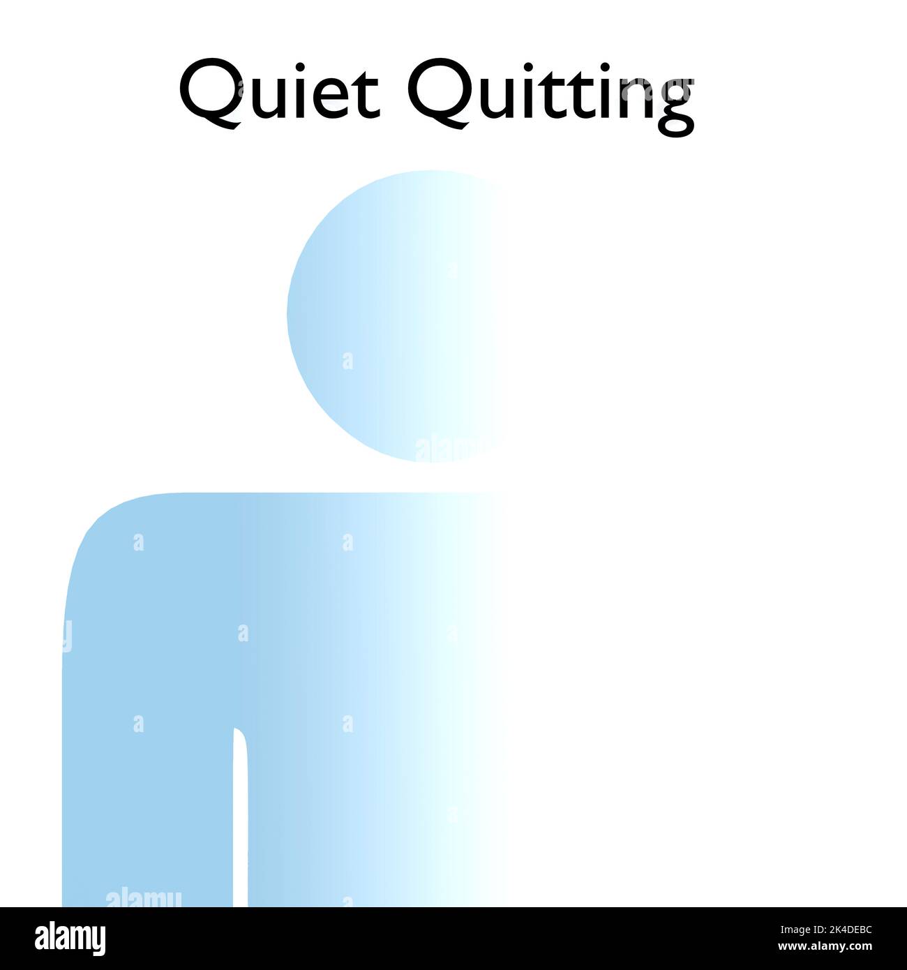 3D illustration of silhouette of a person whose head is symbolically ...