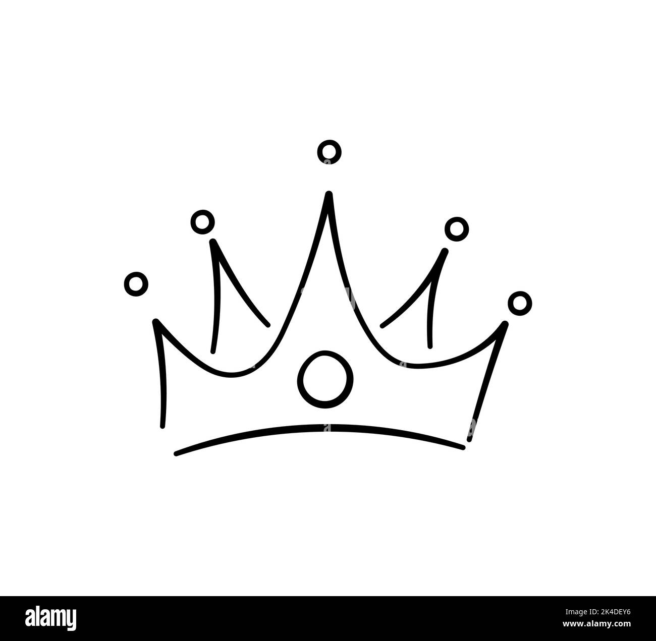 Hand drawn doodle crown. King crown sketch. Majestic tiara. King and ... Hand drawn doodle crown. King crown sketch. Majestic tiara. King and ...