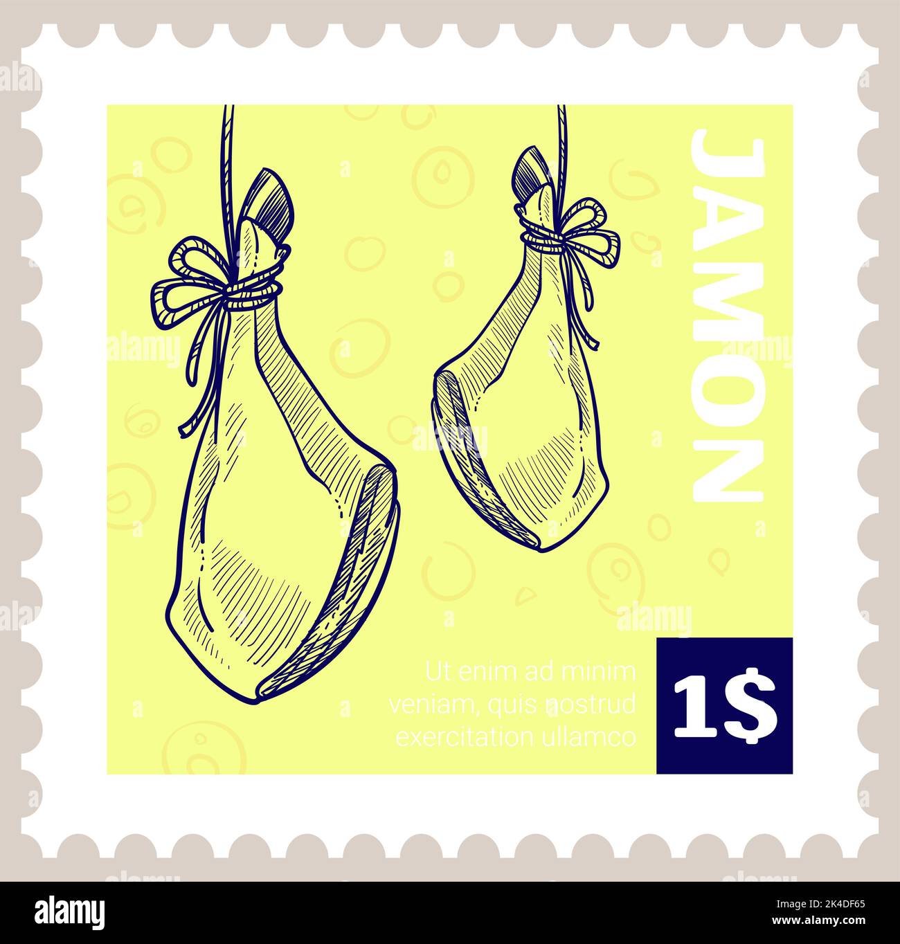 Italian prosciutto jamon isolated Stock Vector Images - Alamy