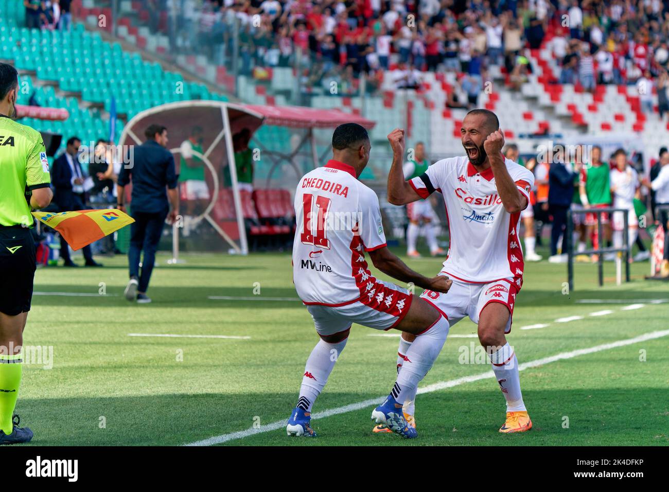 San Nicola stadium, Bari, Italy, October 01, 2022, Waild Cheddira (SSC ...