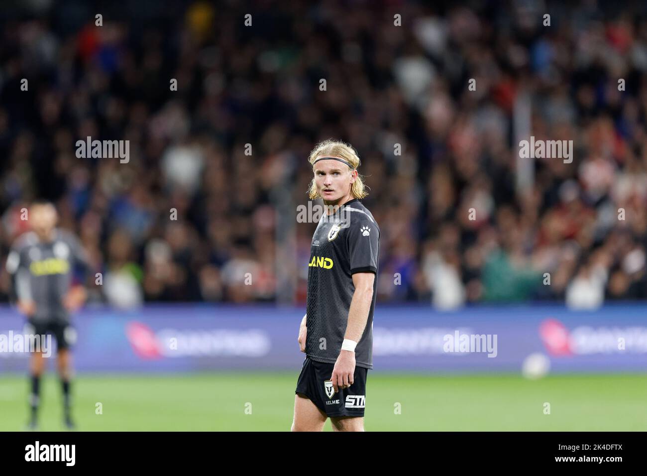 SYDNEY, AUSTRALIA - OCTOBER 1: Lachlan Rose of Macarthur FC looks on ...