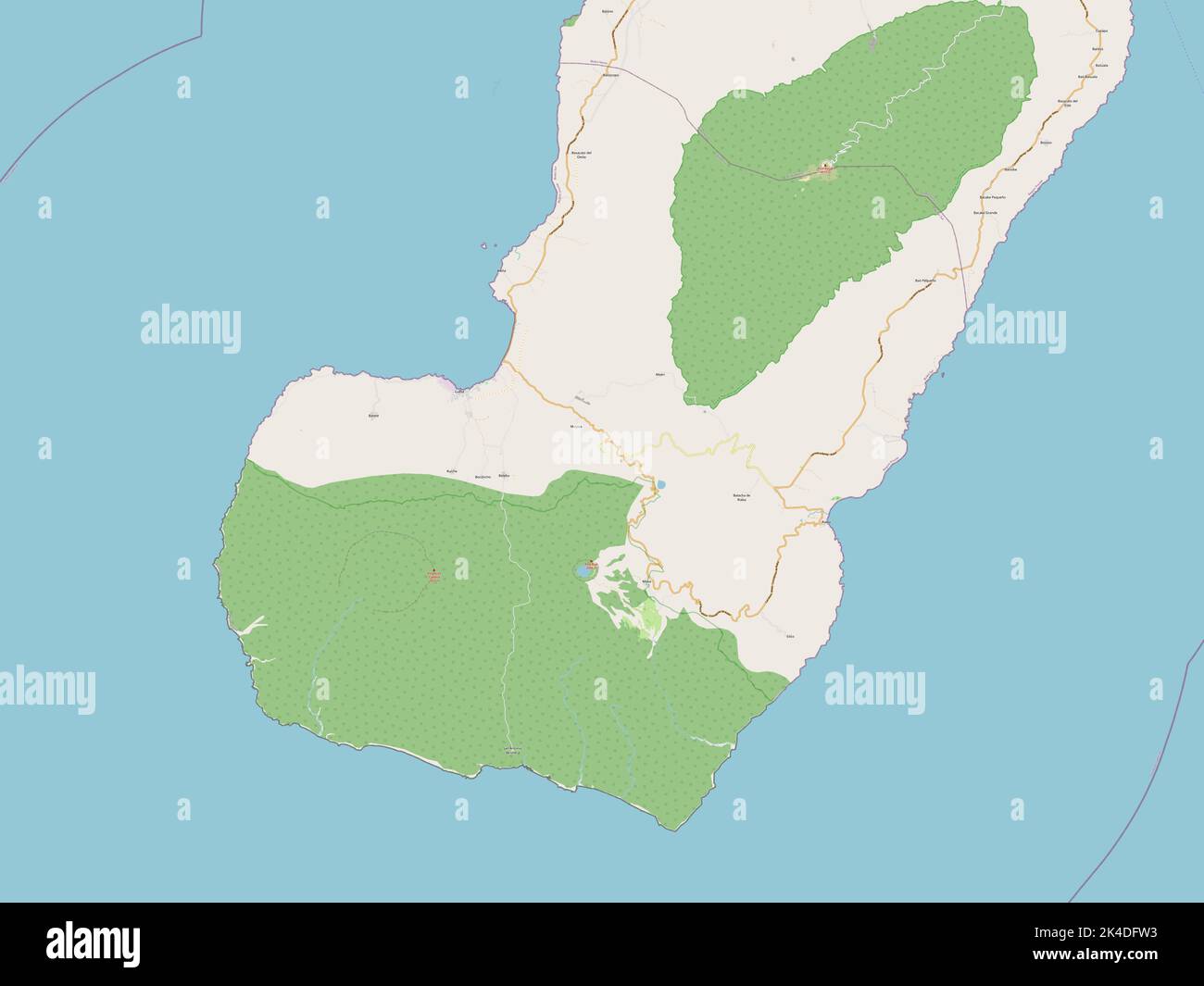 Bioko Sur, province of Equatorial Guinea. Open Street Map Stock Photo ...