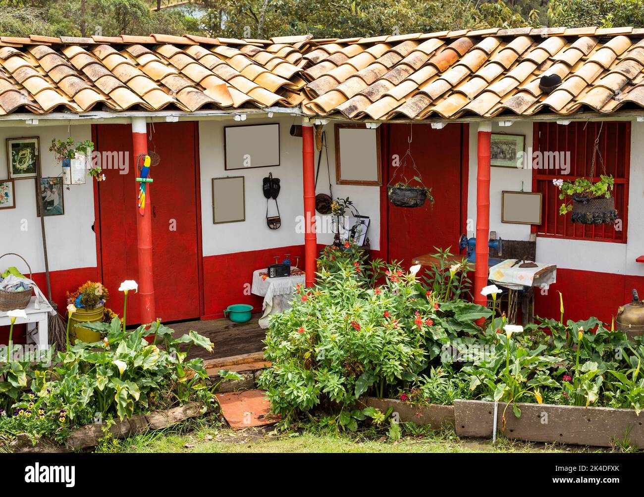 Colombian country house - Basic and rustic peasant construction Stock ...