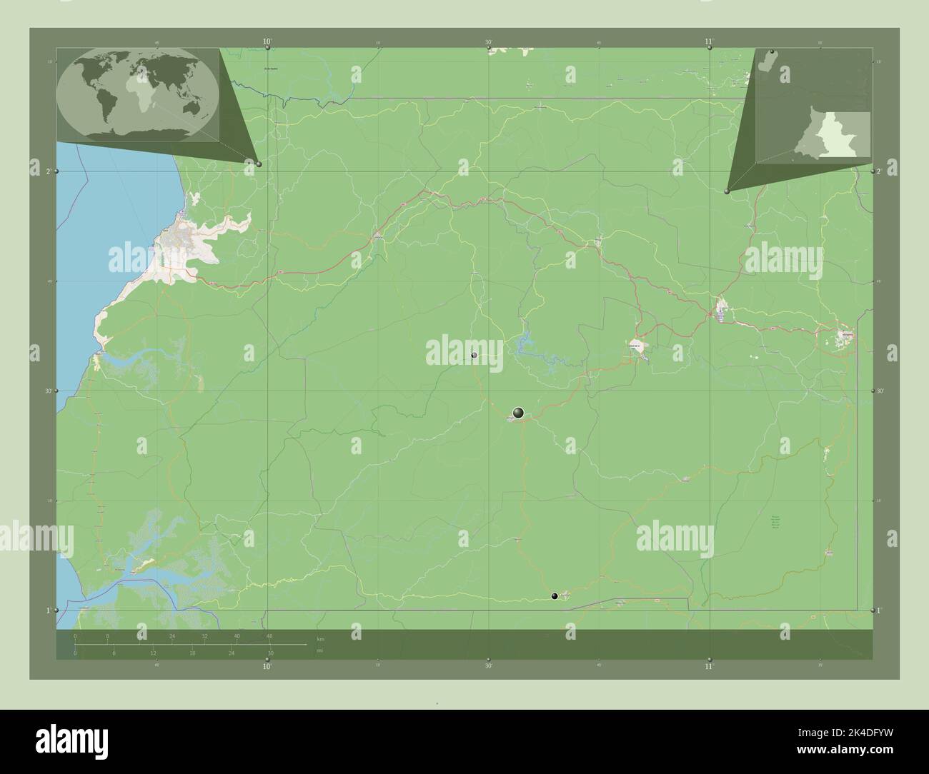 Centro Sur, province of Equatorial Guinea. Open Street Map. Locations ...