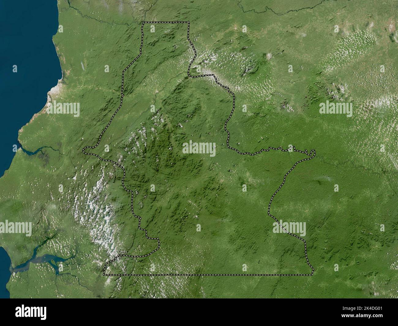 Centro Sur, province of Equatorial Guinea. High resolution satellite ...