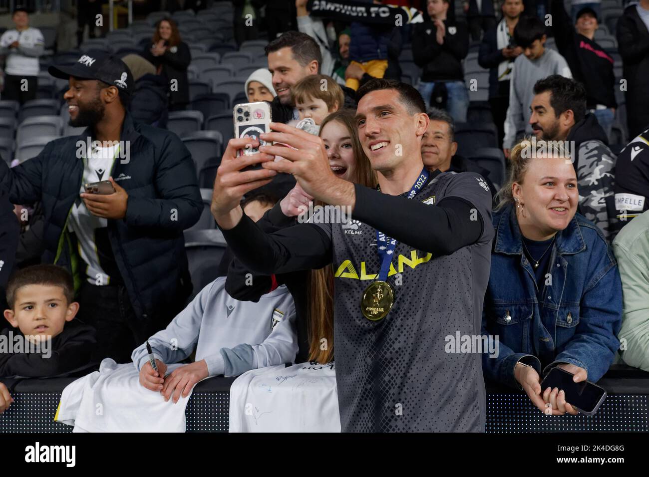 SYDNEY, AUSTRALIA - OCTOBER 1: Matthew Millar of Macarthur FC takes a ...