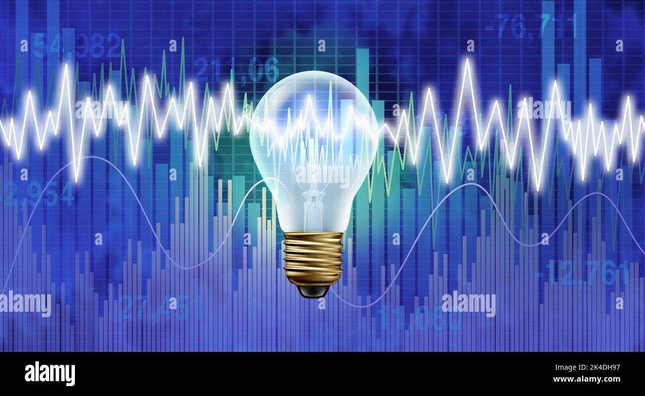 Smart investing and financial idea concept as a lightbulb shining a ...