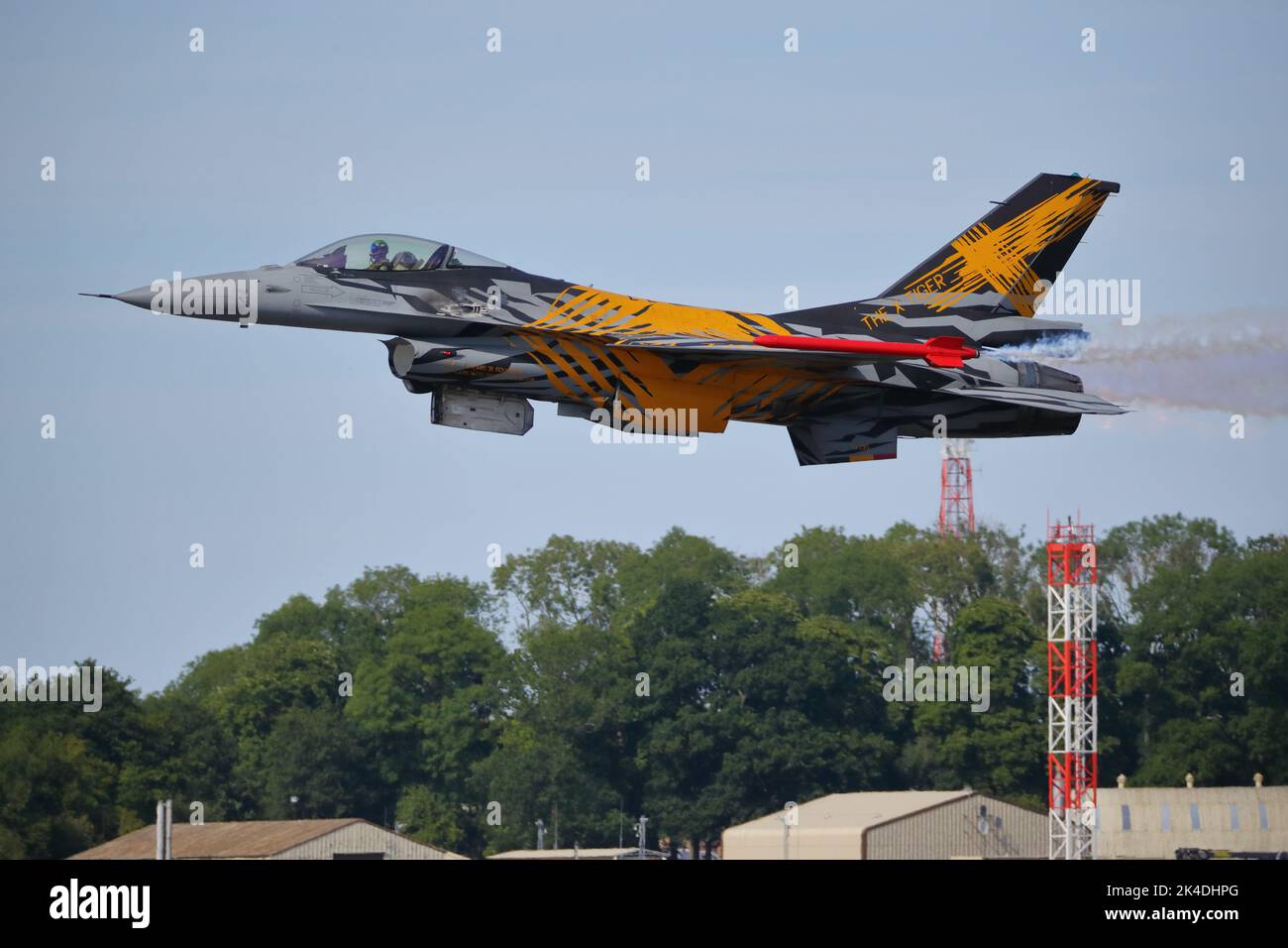 Fairford, UK, 14th July 2022, A Belgian General Dynamics F-16 in X ...