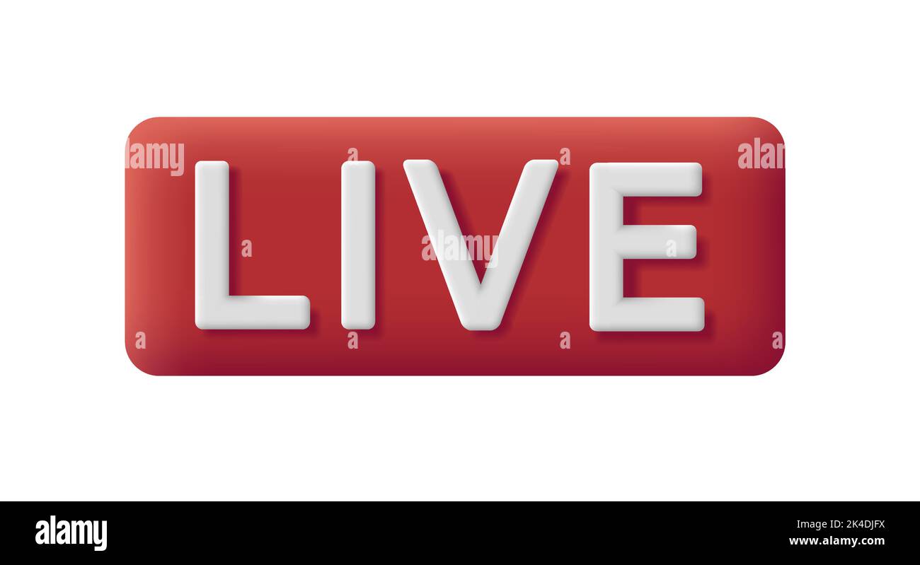 Live stream red tag Stock Vector Images - Alamy