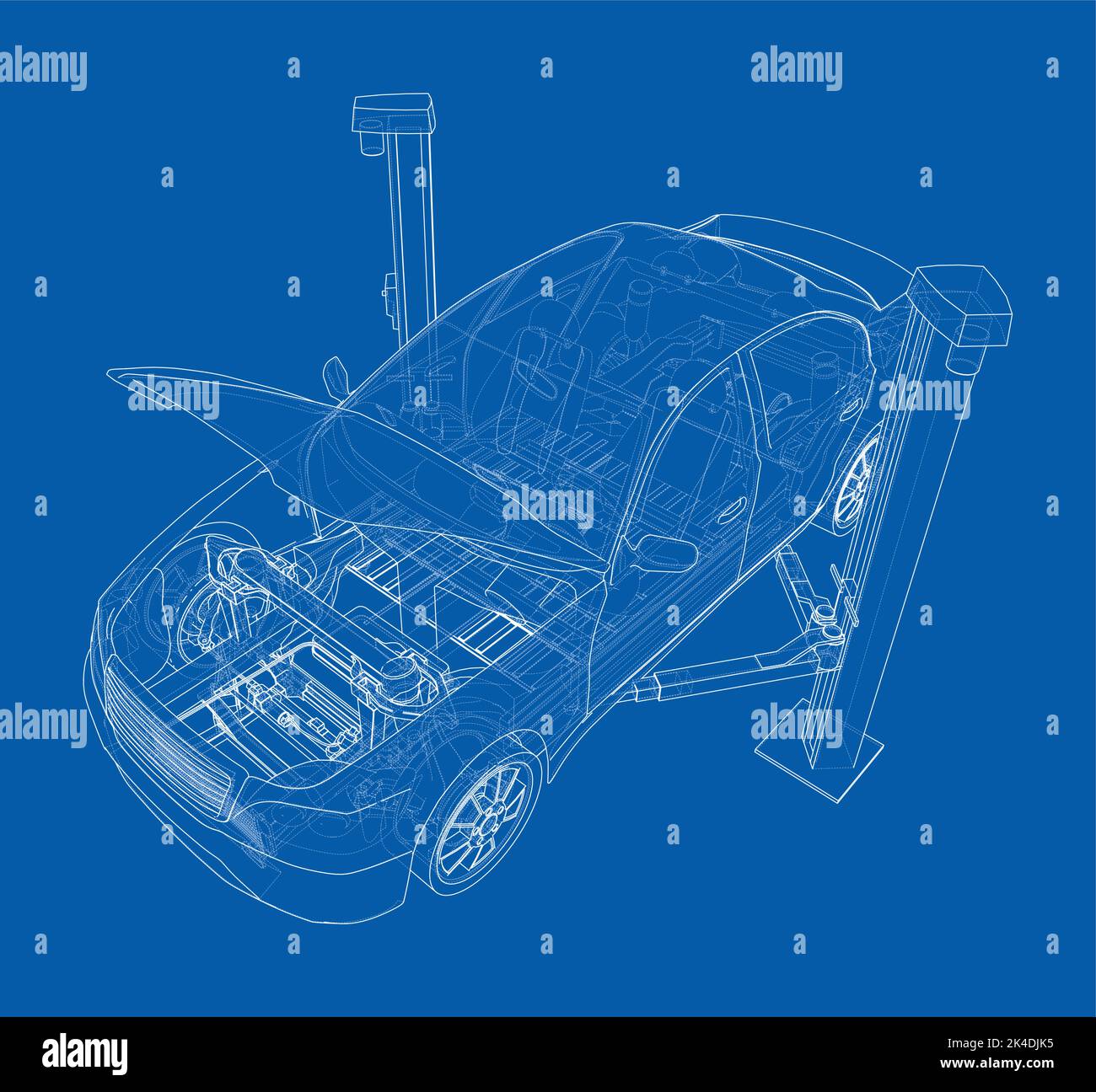 Electro car station garage Stock Vector Images - Alamy