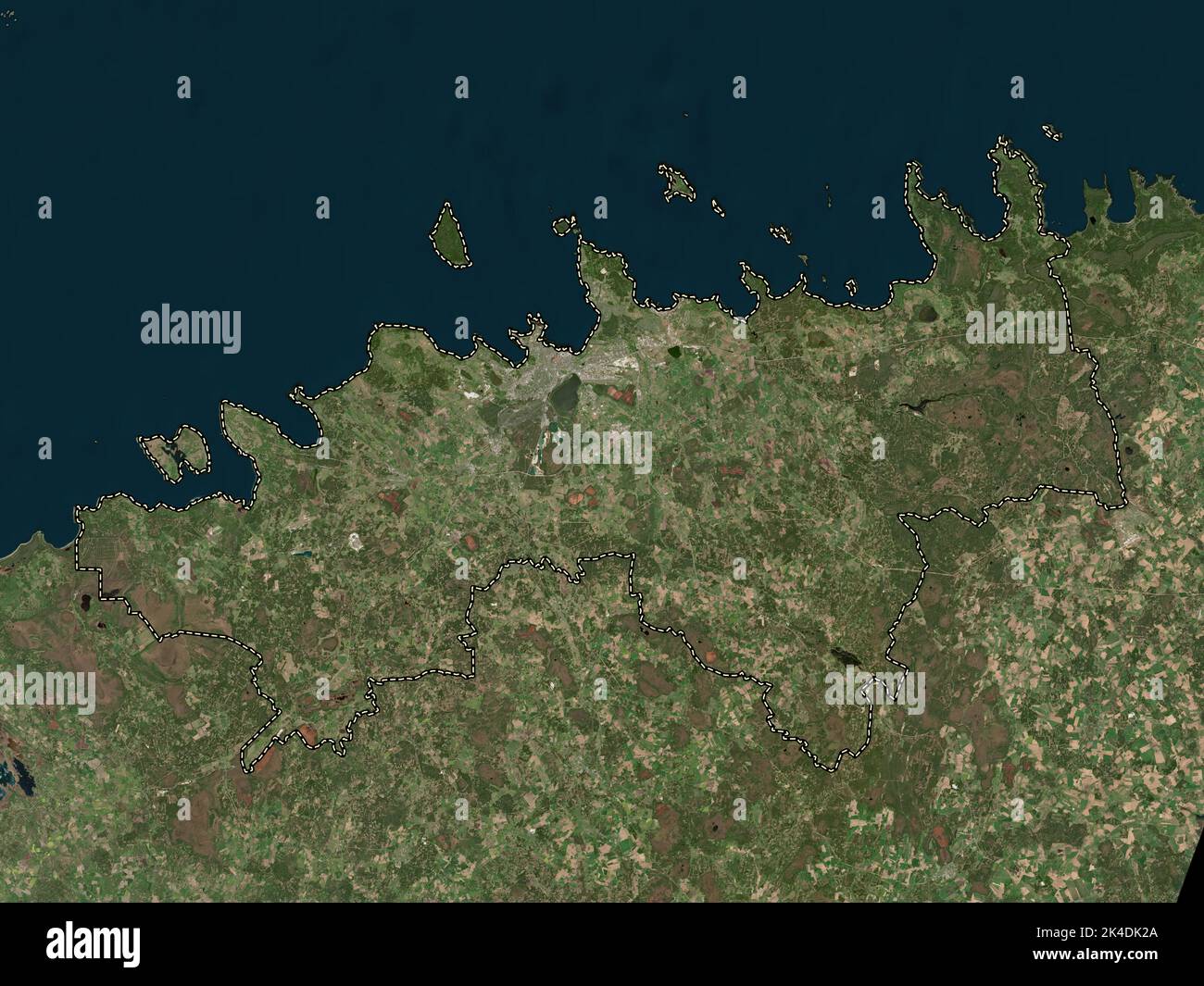 Harju, county of Estonia. High resolution satellite map Stock Photo - Alamy