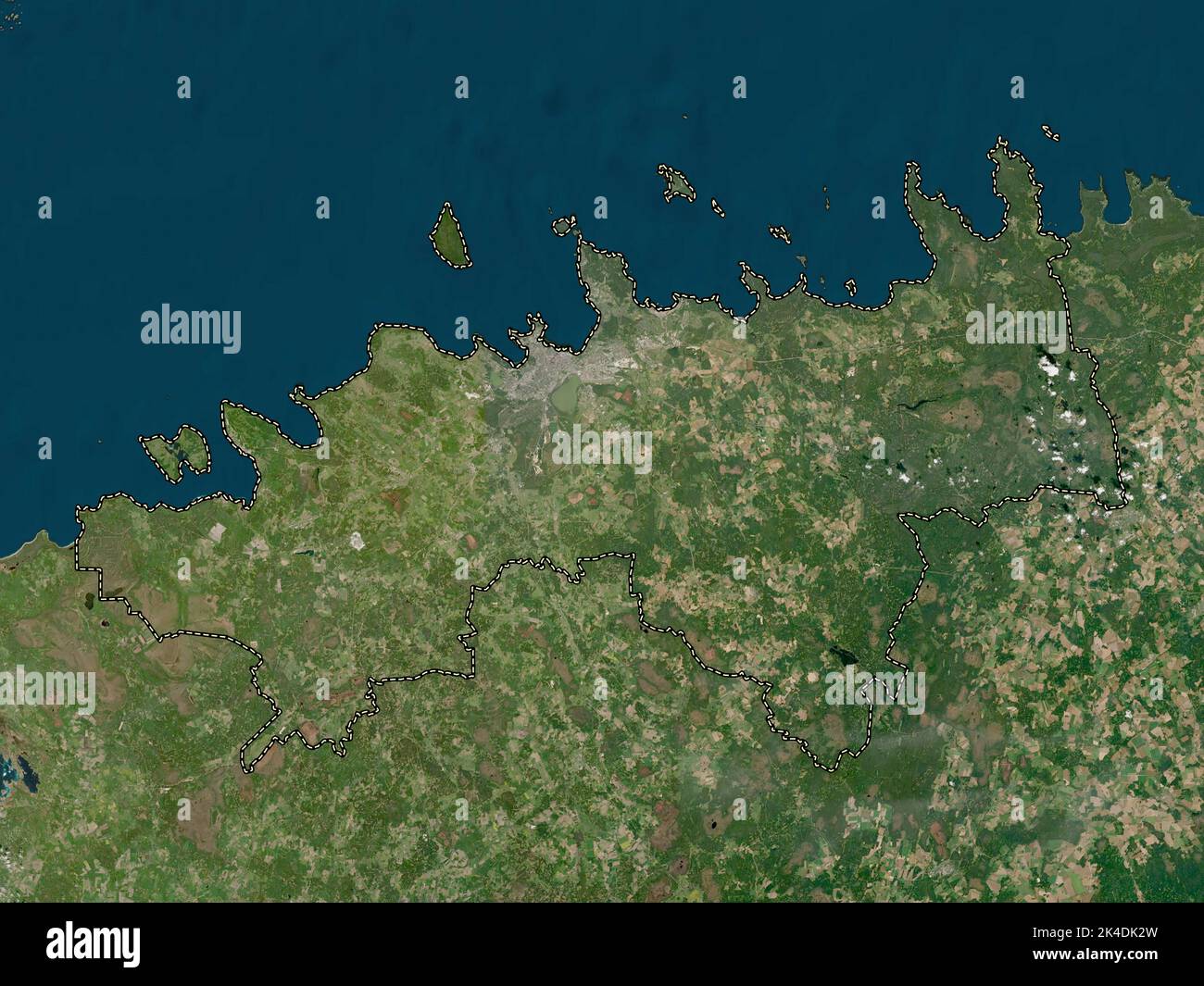 Harju, county of Estonia. Low resolution satellite map Stock Photo - Alamy