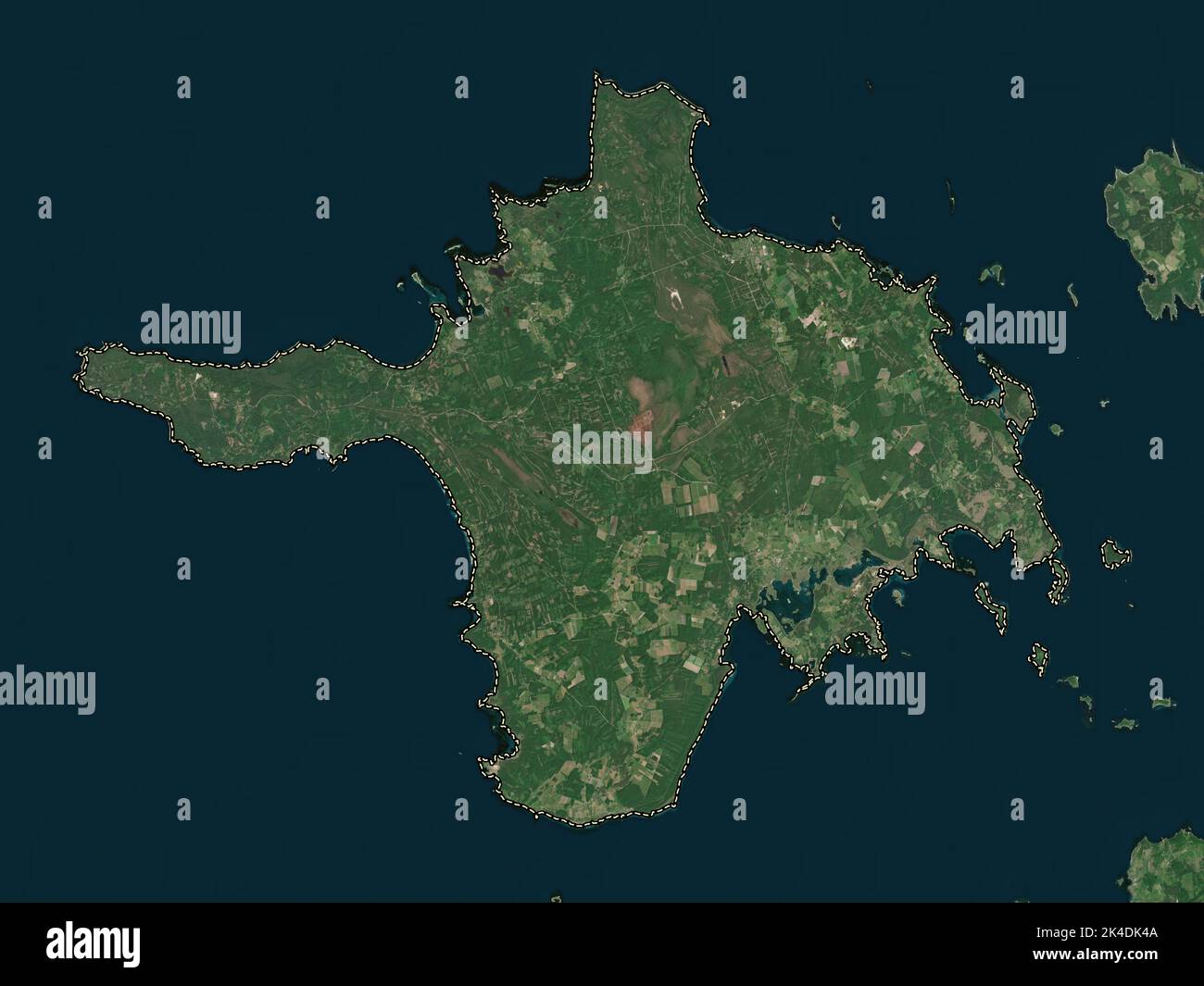 Hiiu, county of Estonia. High resolution satellite map Stock Photo - Alamy