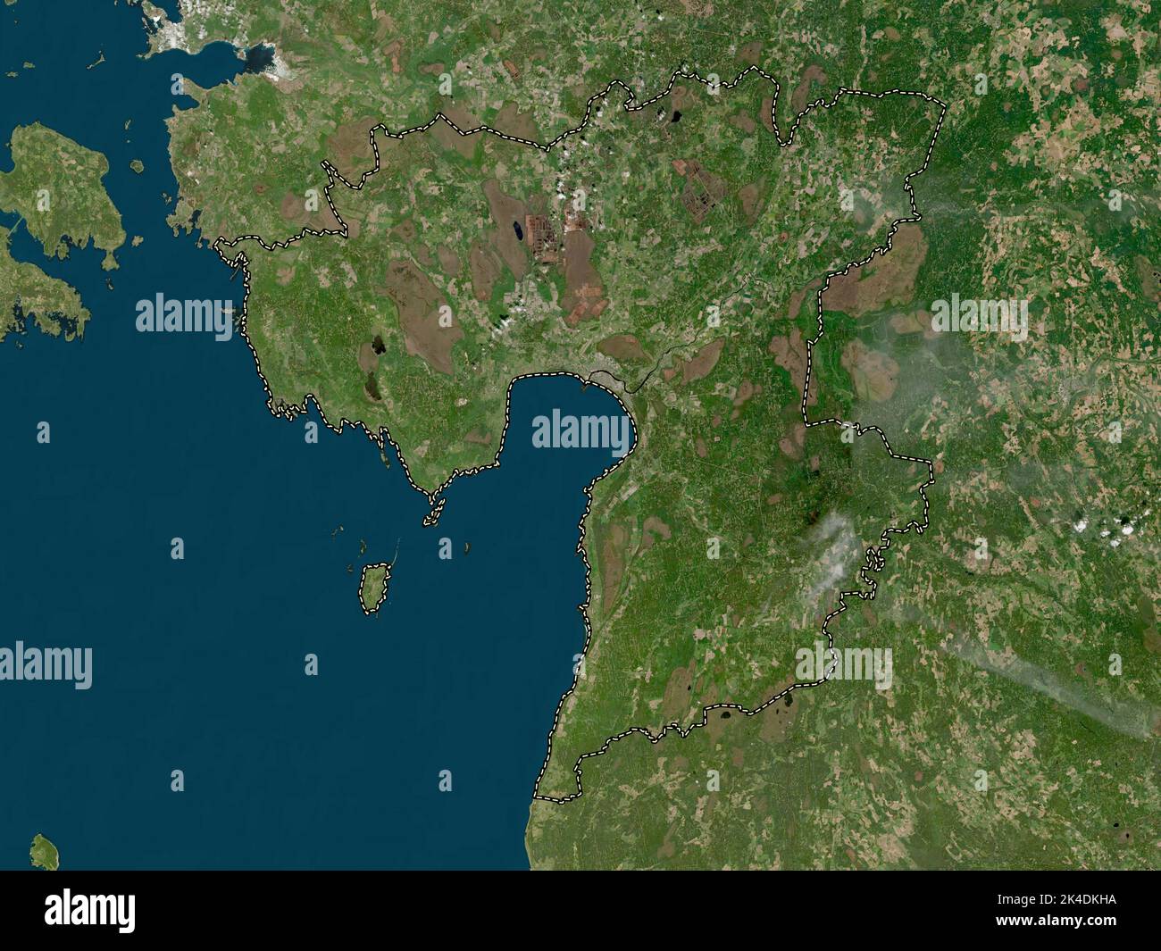 Parnu, county of Estonia. Low resolution satellite map Stock Photo - Alamy