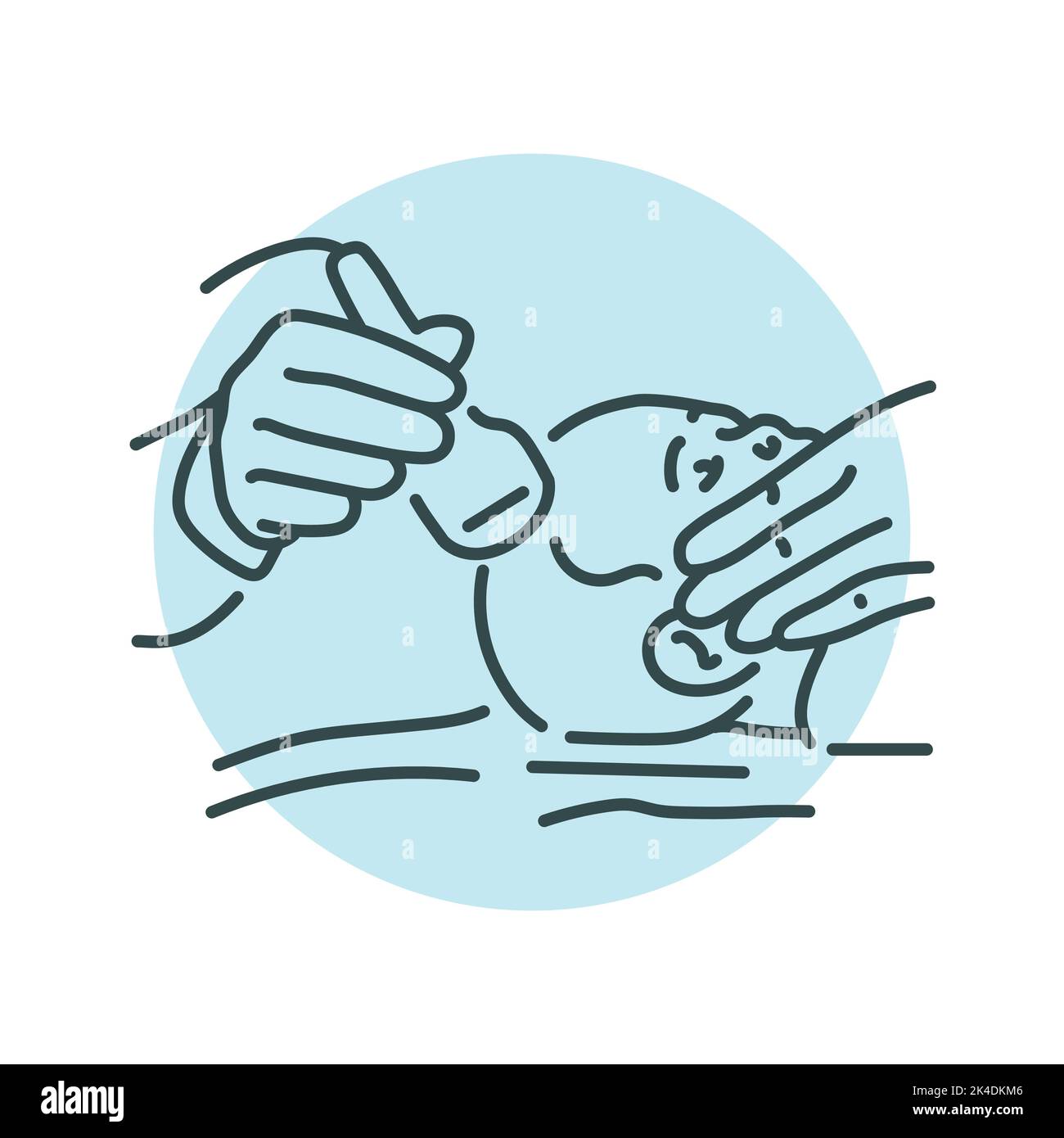 Neonatology ultrasound color line illustration Stock Vector Image & Art ...