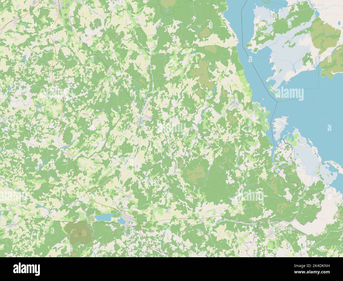 Polva, county of Estonia. Open Street Map Stock Photo - Alamy