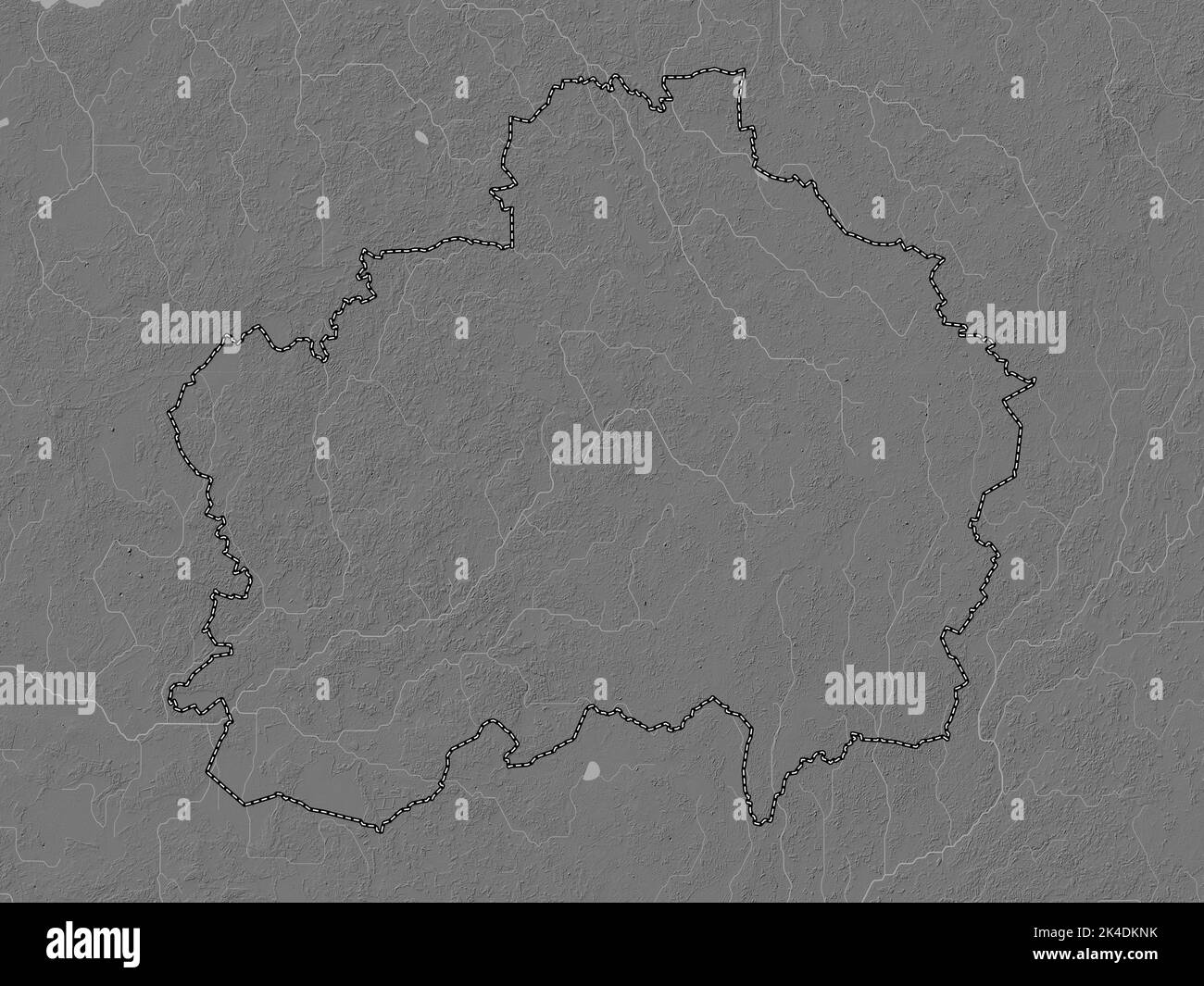 Rapla, county of Estonia. Bilevel elevation map with lakes and rivers ...