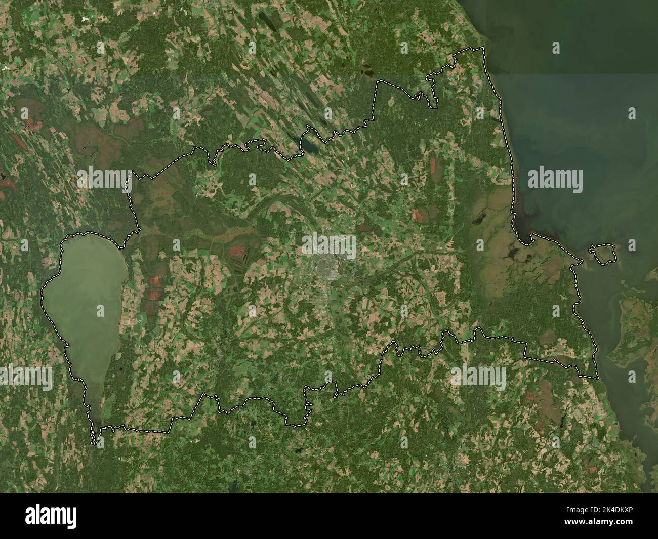 Tartu, county of Estonia. High resolution satellite map Stock Photo - Alamy