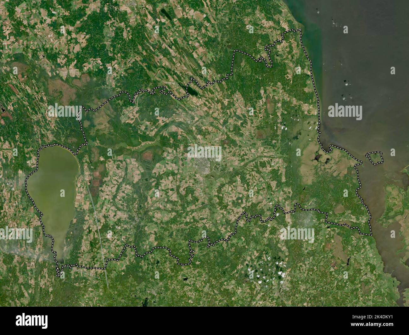 Tartu, county of Estonia. Low resolution satellite map Stock Photo - Alamy