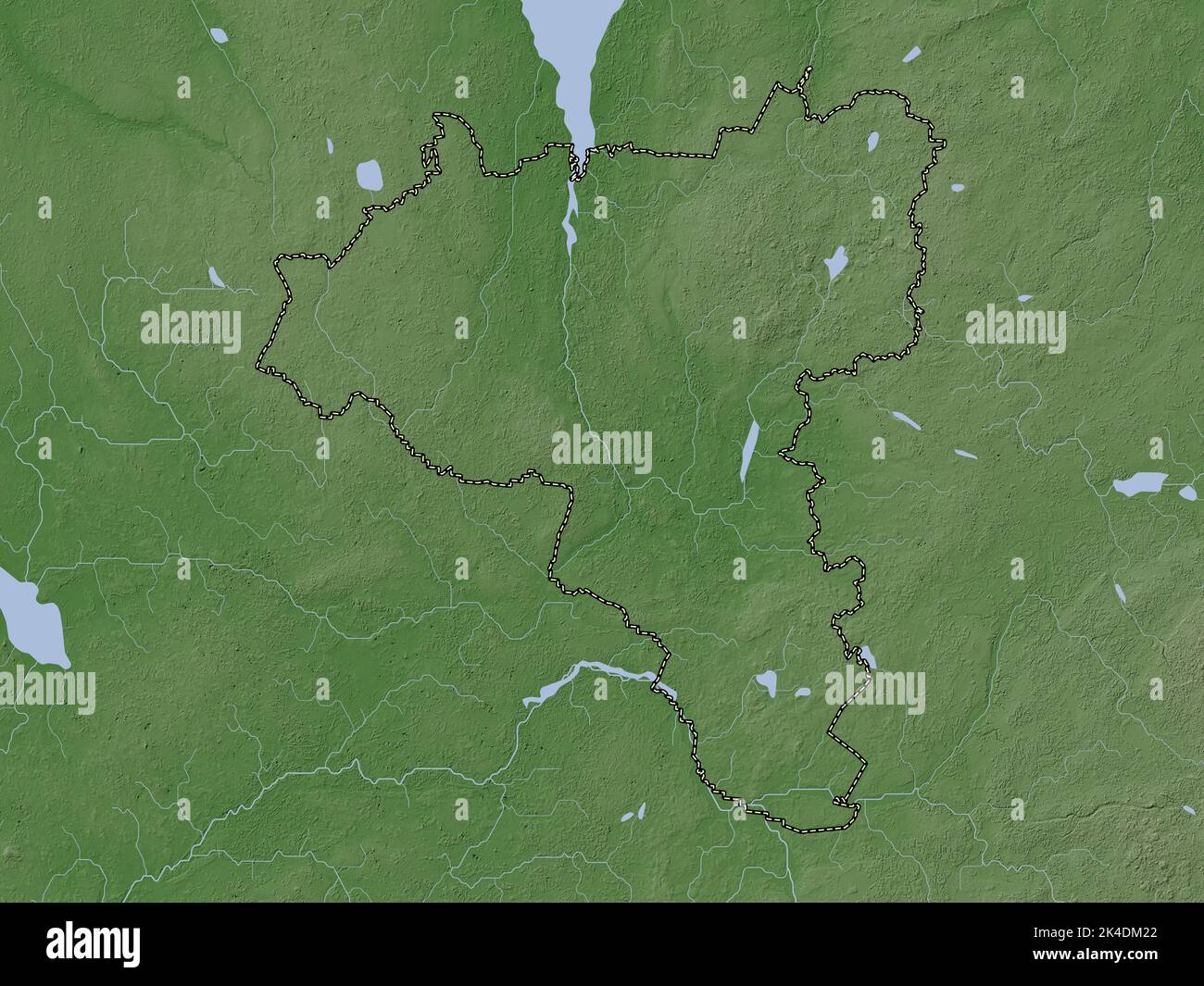 Valga, county of Estonia. Elevation map colored in wiki style with ...