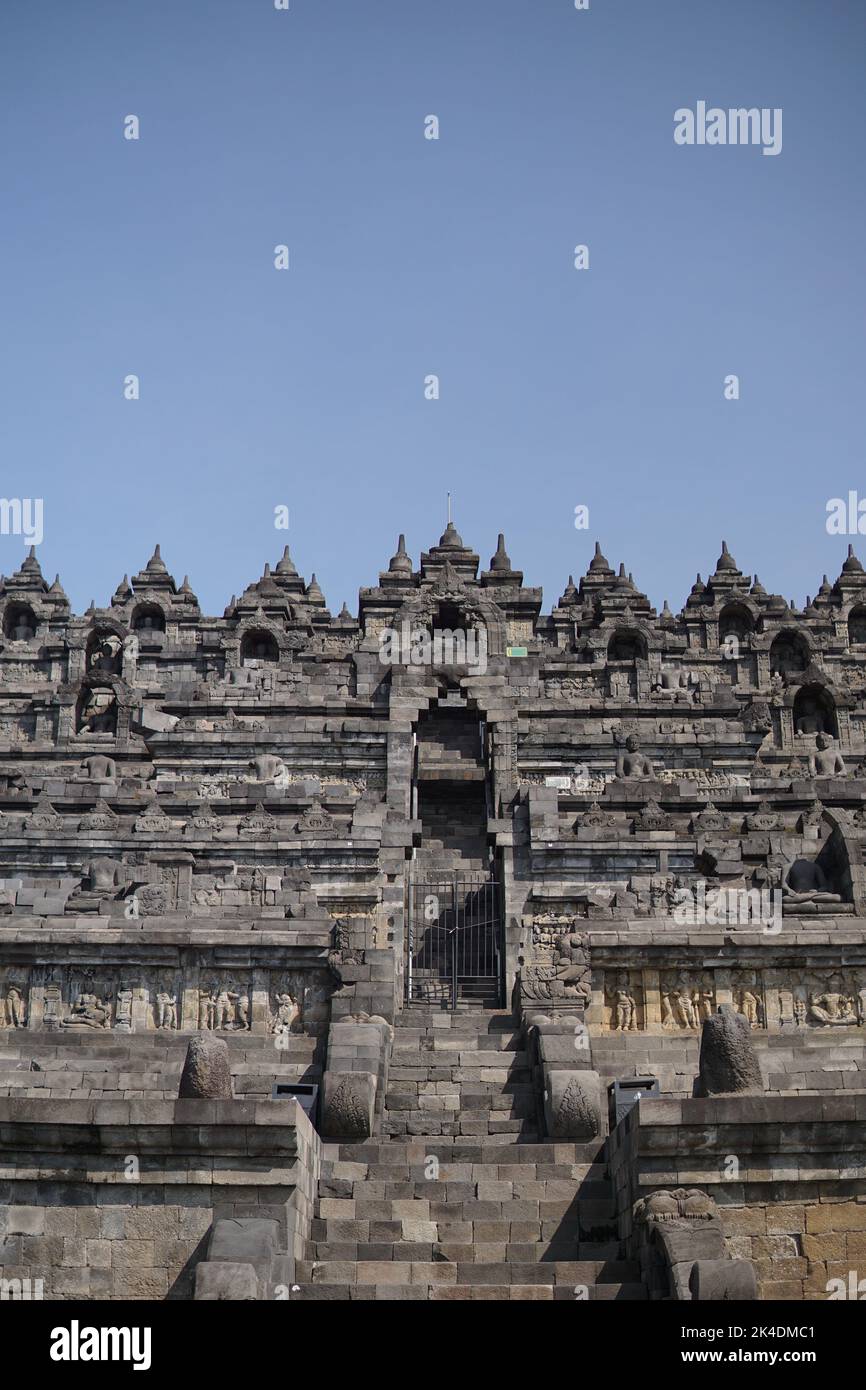The great architecture and art at Borobudur Temple, Indonesia. This ...